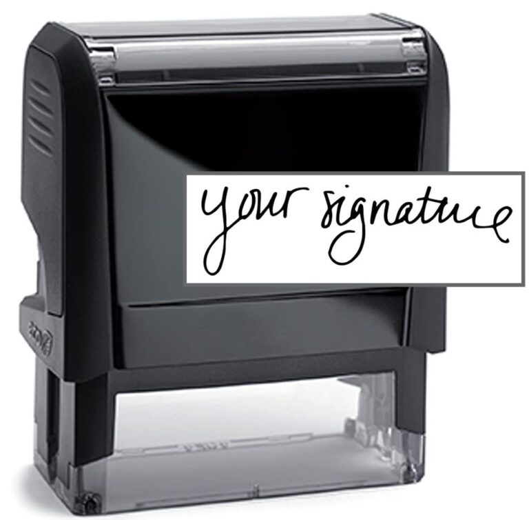 Signature stamp -self inking | Royal Rubber Stamps